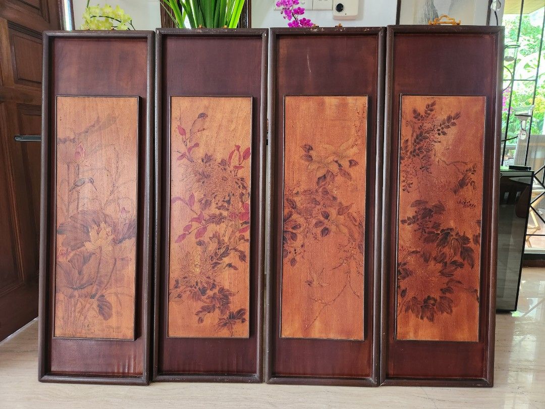Chinese wooden panels, Furniture & Home Living, Home Decor, Wall Decor ...