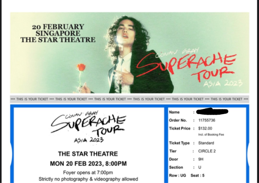 conan gray superache tour, Tickets & Vouchers, Event Tickets on Carousell