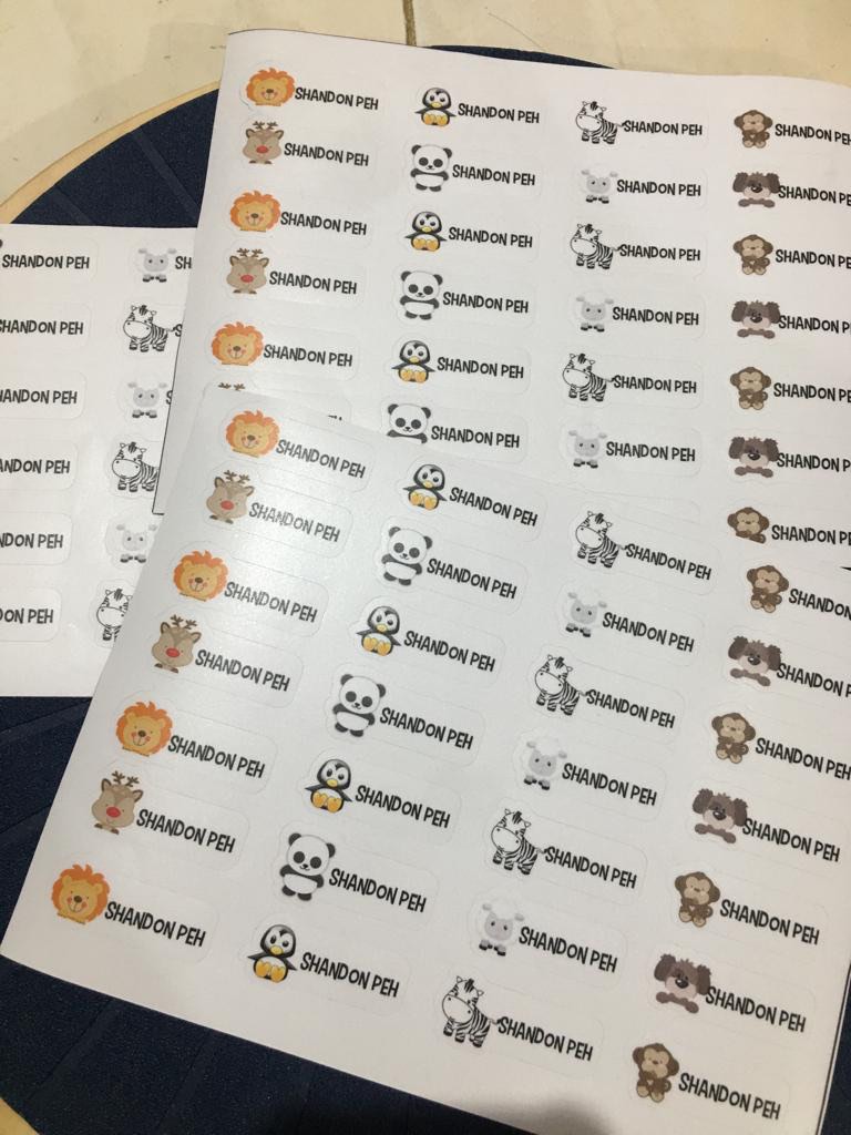 Custom Character Label Name Sticker Books Multifunction For Lunch Box ...