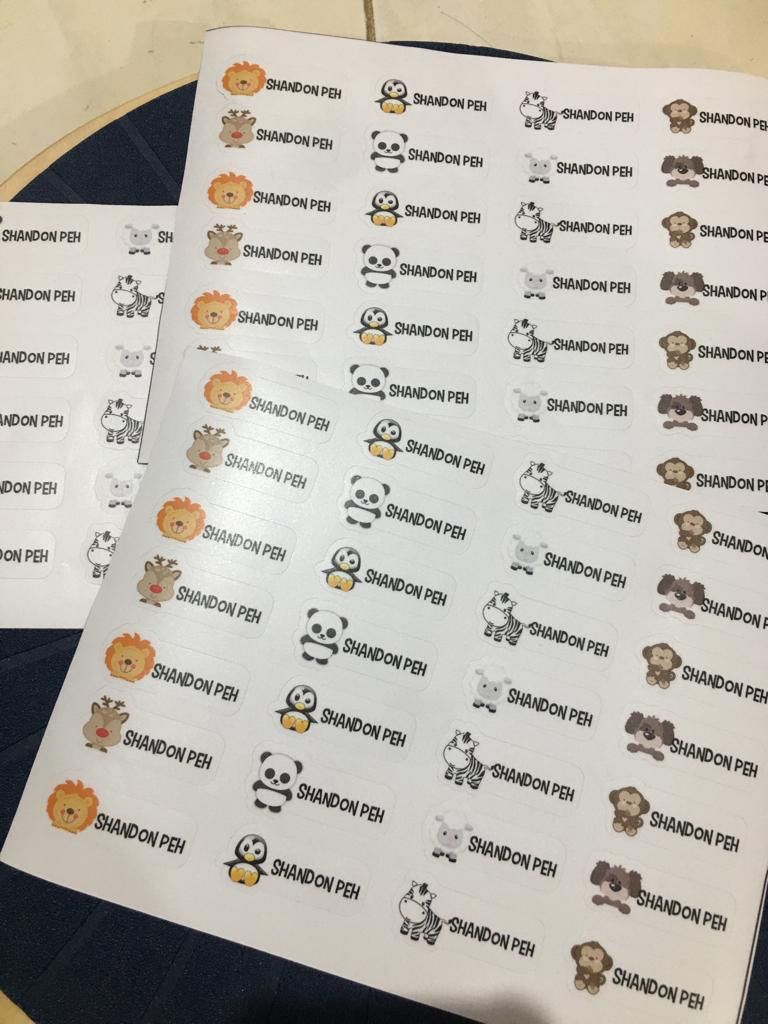 Custom Character Label Name Sticker Books Multifunction For Lunch Box ...