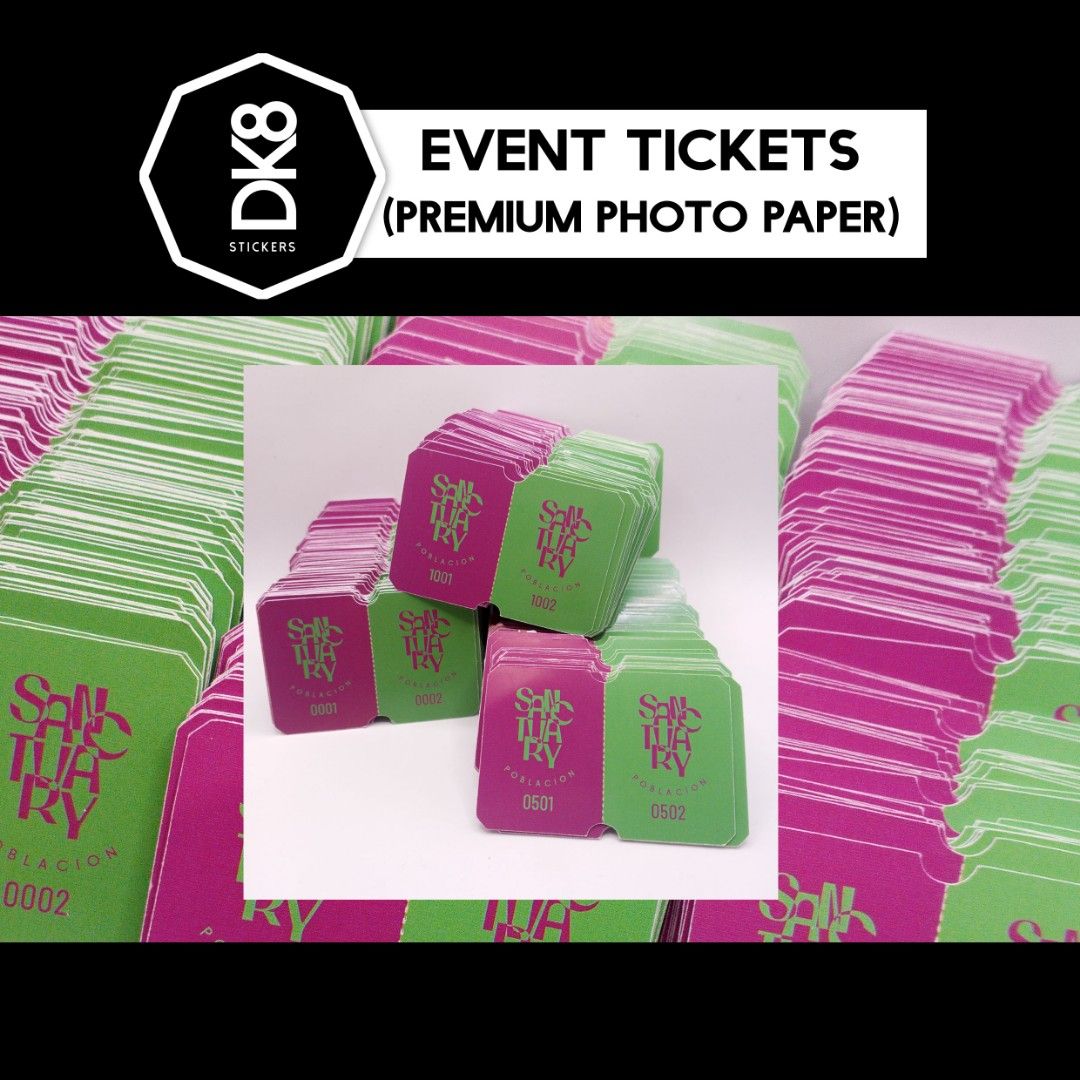 Customized Stubs, Raffle Tickets, Entrance Stubs, and Event Tickets on ...