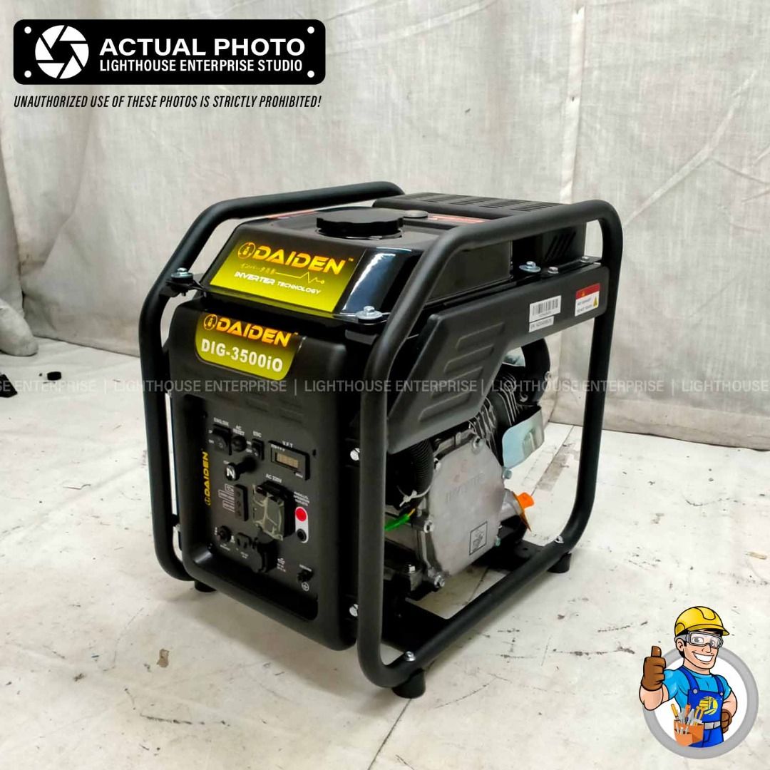 DAIDEN 3500W 4-Stroke Open Type Portable Gasoline Inverter Generator ...
