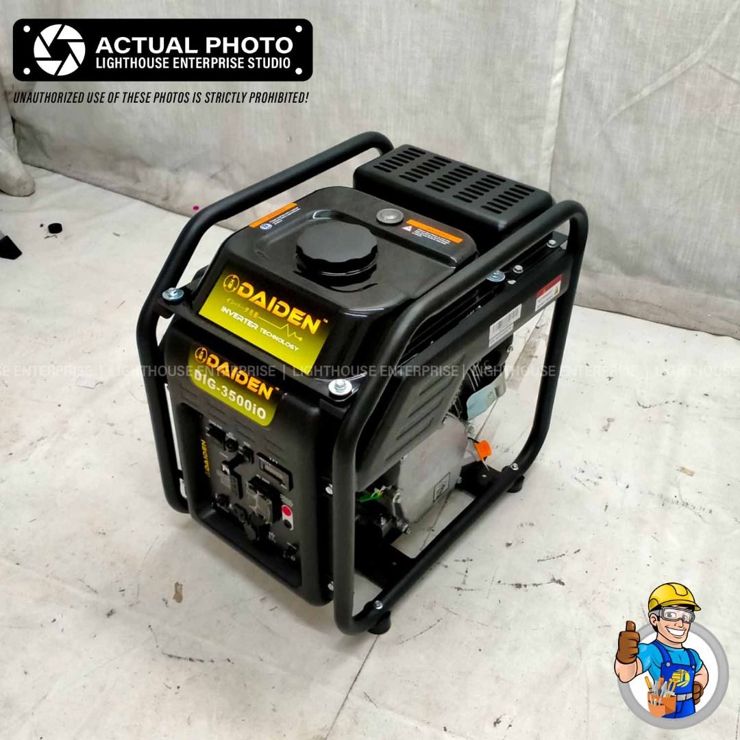 DAIDEN 3500W 4-Stroke Open Type Portable Gasoline Inverter Generator ...