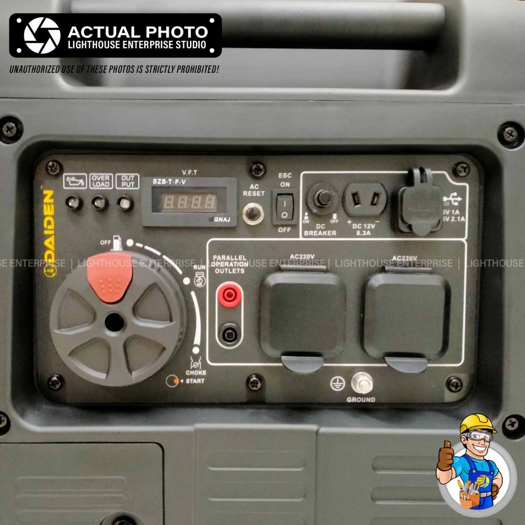 DAIDEN Japan 3500W 4-Stroke Silent Type Portable Gasoline Inverter ...