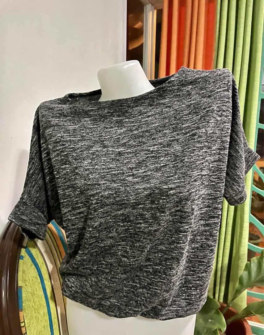 Dark Grey Top, Women's Fashion, Tops, Blouses on Carousell