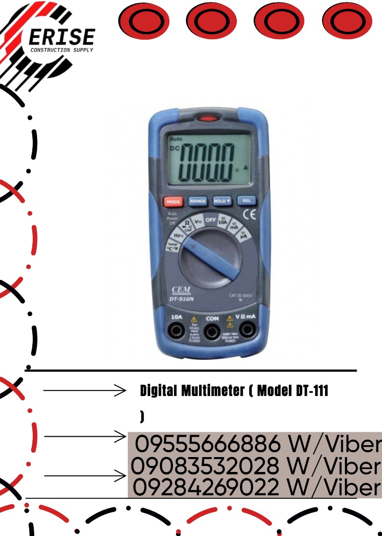Digital Multimeter, Commercial & Industrial, Construction Tools & Equipment on Carousell