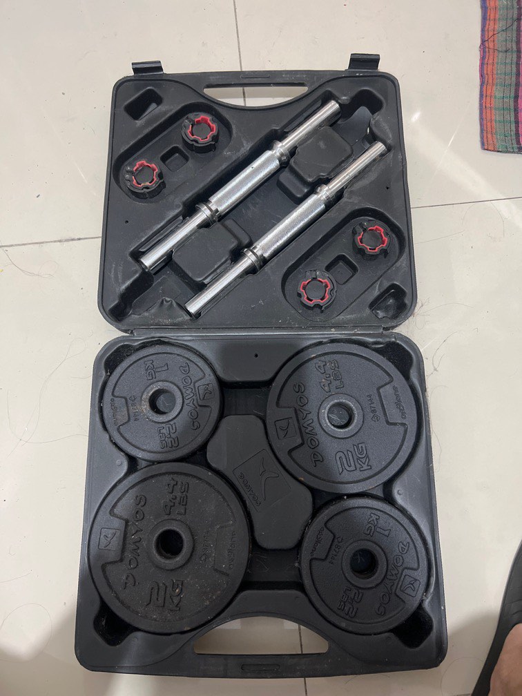 DOMYOS 20KG Set Dumbells, Sports Equipment, Exercise & Fitness, Weights ...