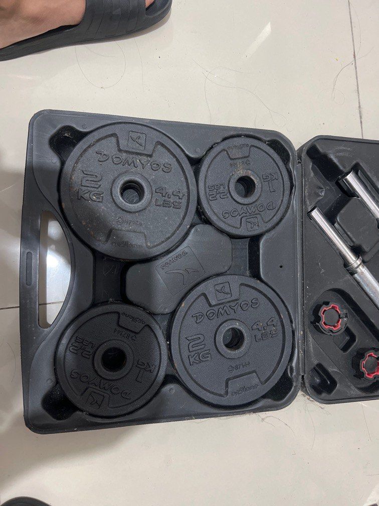 DOMYOS 20KG Set Dumbells, Sports Equipment, Exercise & Fitness, Weights ...