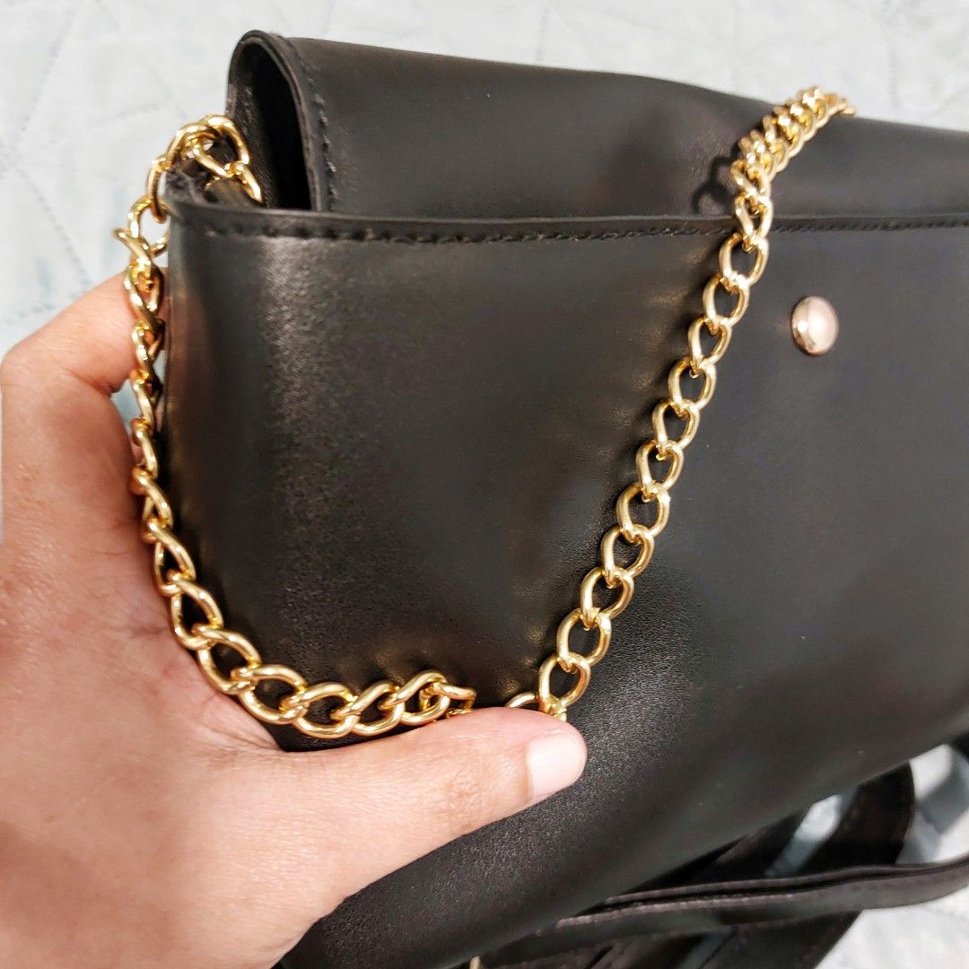 EazyPeazy Overflap Chain with Sling (Cross body bag), Women's Fashion ...