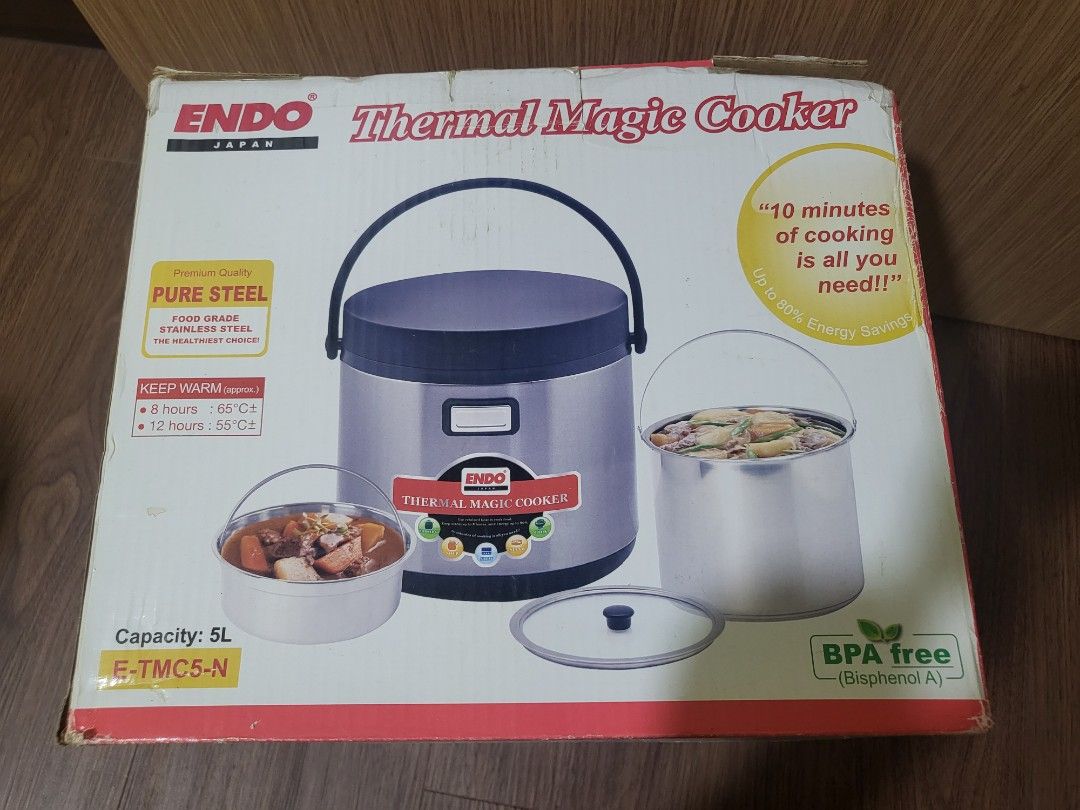 Endo Japan 5L Thermal Magic Cooker, TV & Home Appliances, Kitchen ...