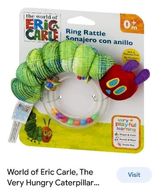 Eric Carle Ring Rattle, Babies & Kids, Infant Playtime on Carousell