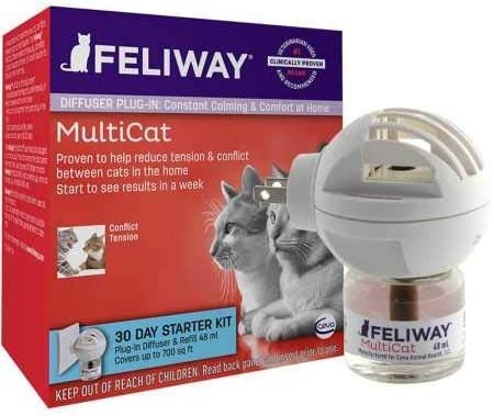 FELIWAY MultiCat Starter Kit for Cats (Diffuser and 48 ml vial), Pet ...