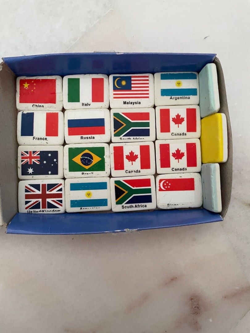 Flag erasers, Hobbies & Toys, Stationery & Craft, Stationery & School ...