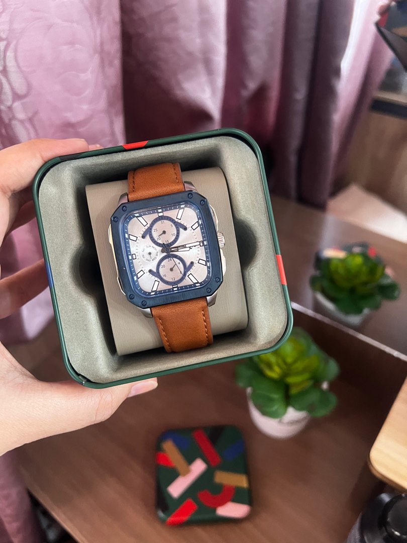 Fossil Square Leather Watch on Carousell