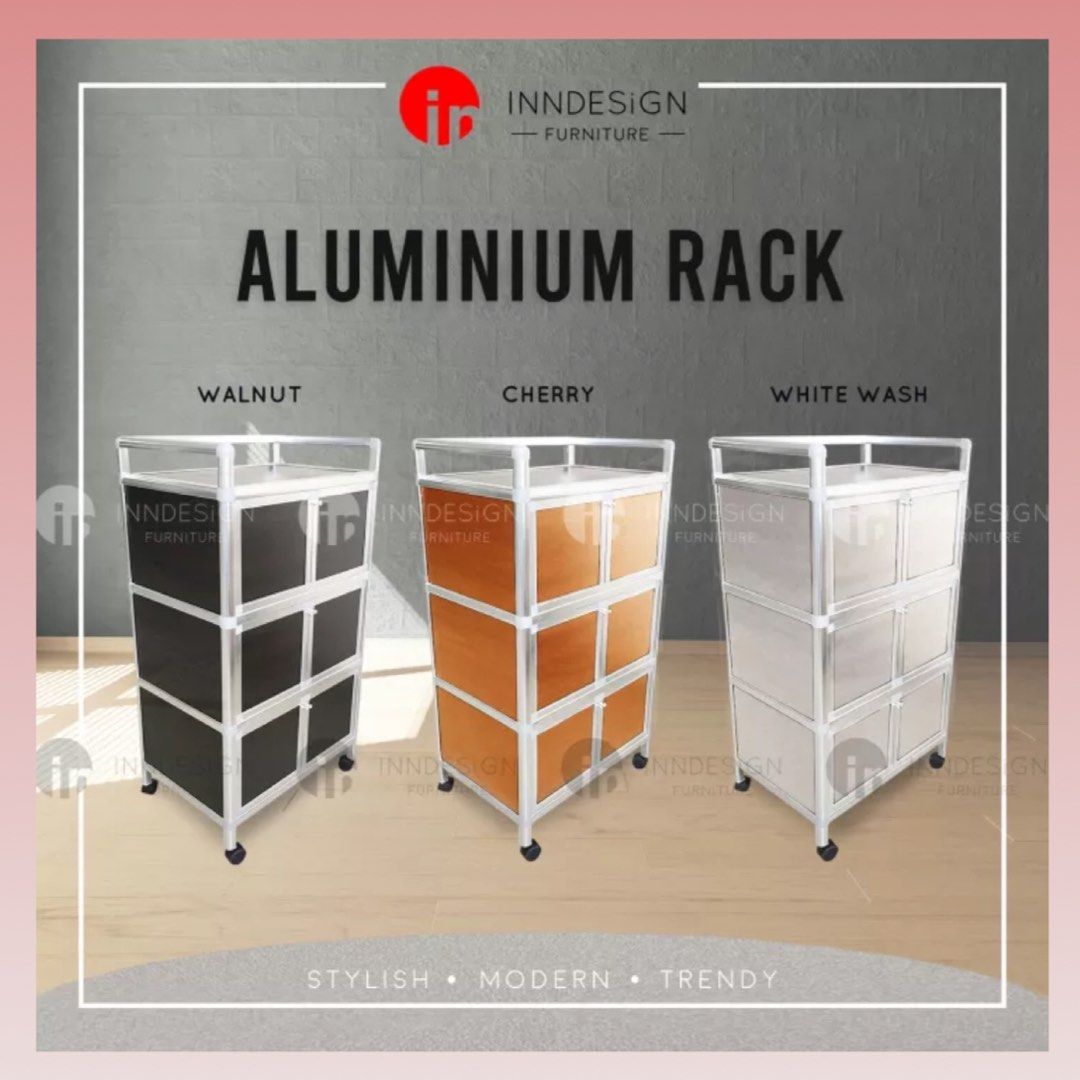 Free delivery kitchen cabinet aluminum racks, Furniture & Home Living ...