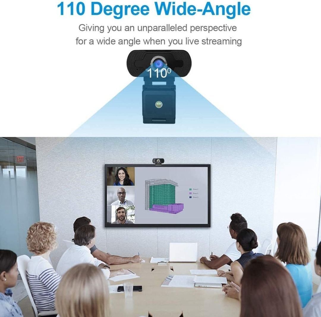 Full HD 1080P Webcam With Microphone and USB Web Camera, Full HD Video ...