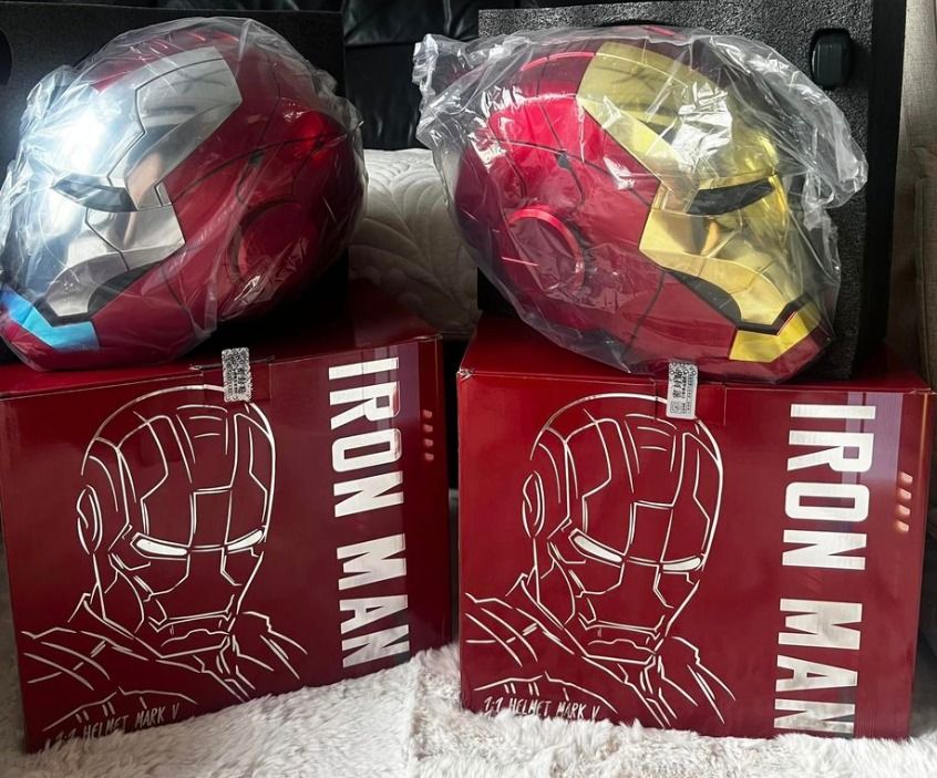 Gold Iron Man MK5 Auto King Wearable Voice Command Helmet Wear, Hobbies ...