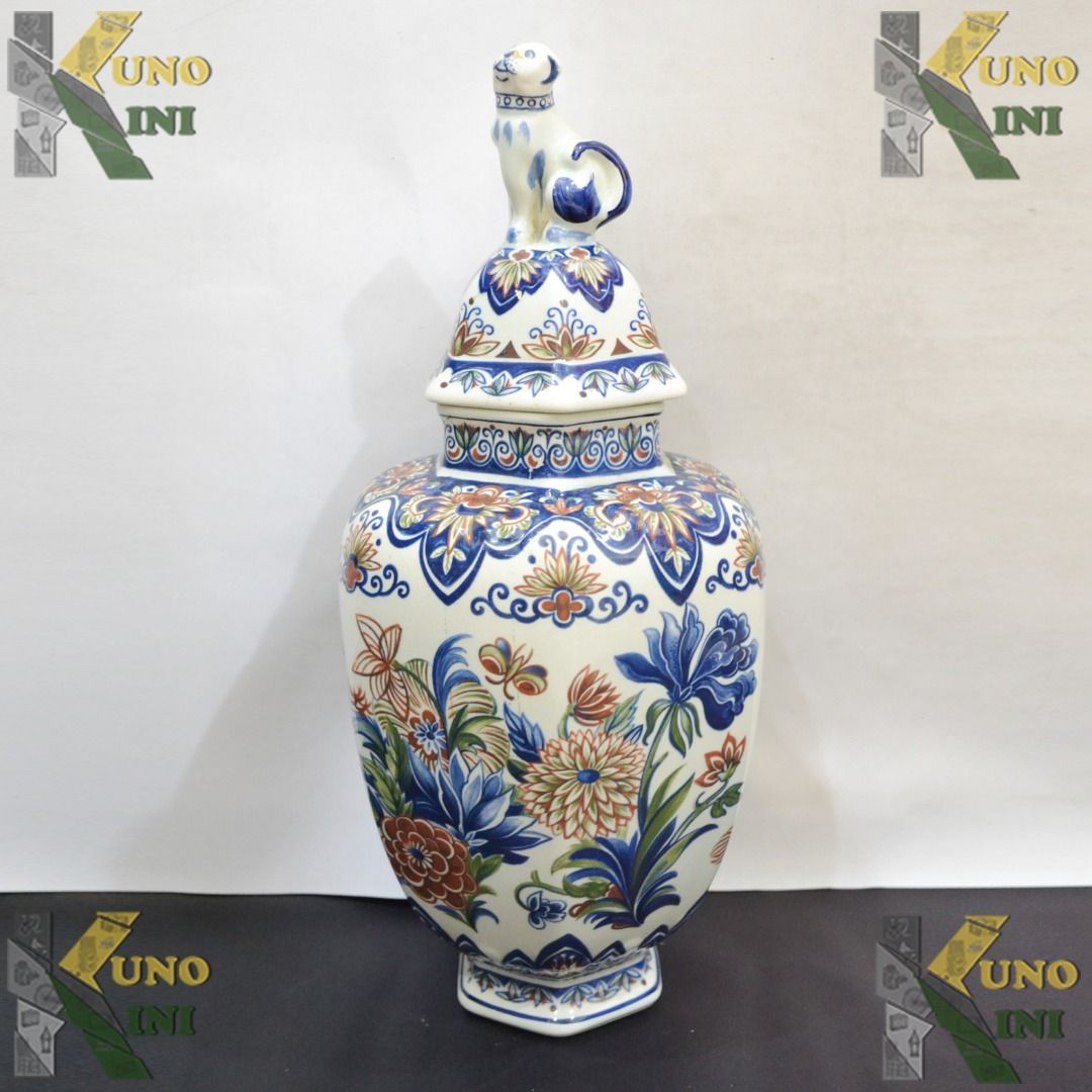 GUCI ANTIK MOTIF BUNGA,MERAK,ANJING., Antik, Pajangan di Carousell