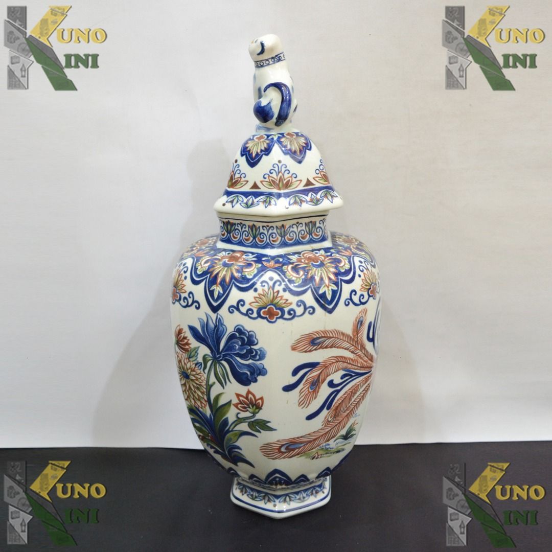 GUCI ANTIK MOTIF BUNGA,MERAK,ANJING., Antik, Pajangan di Carousell