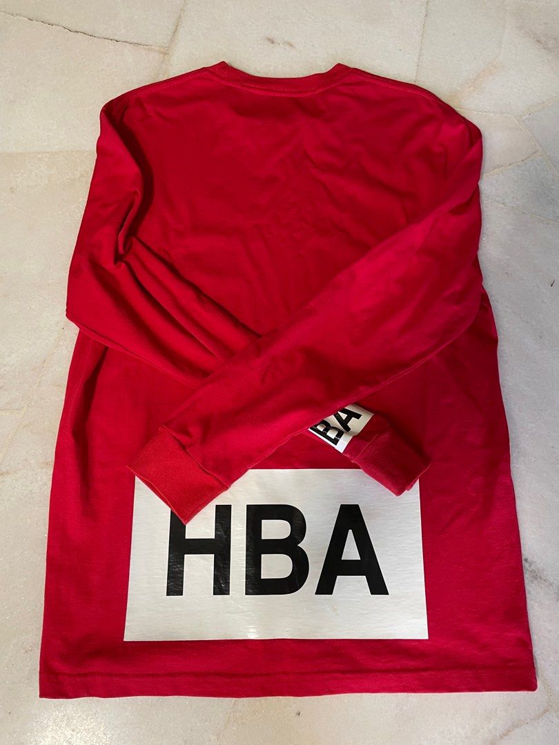 HBA Big Logo Red Long Sleeve, Men's Fashion, Tops & Sets, Tshirts ...