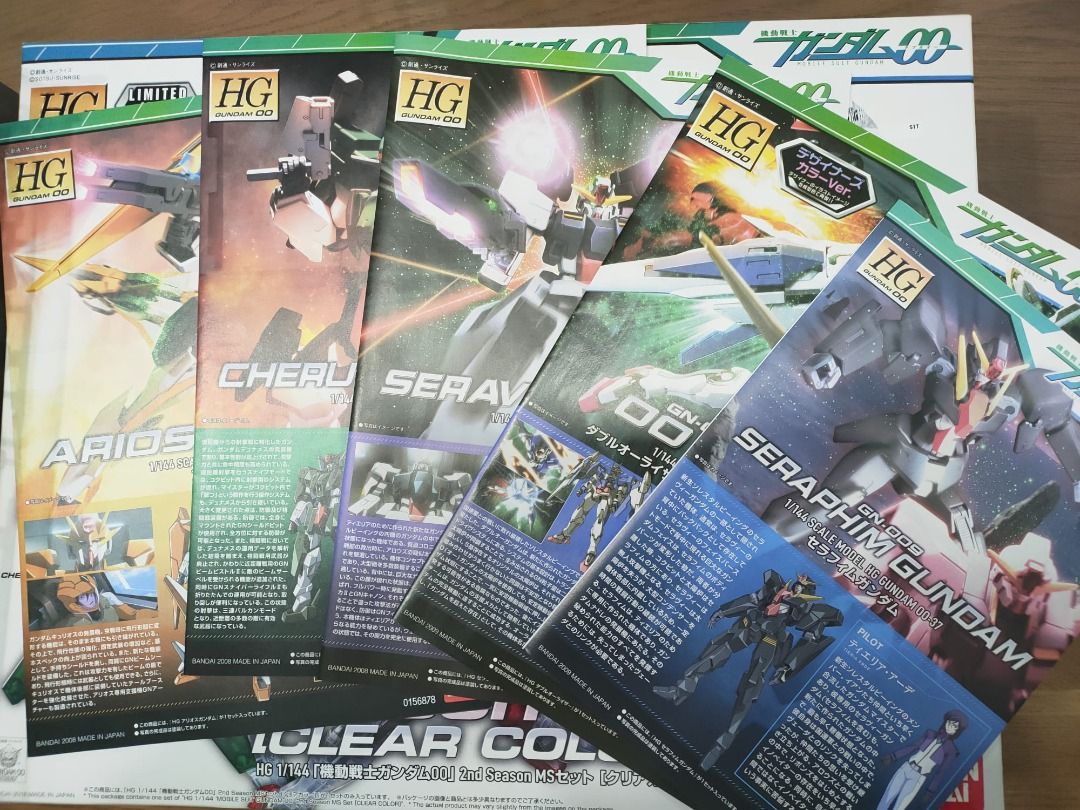 HG 1/144 Gundam 00 2nd Season MS Set (Clear Colour), Hobbies & Toys, Toys & Games on Carousell