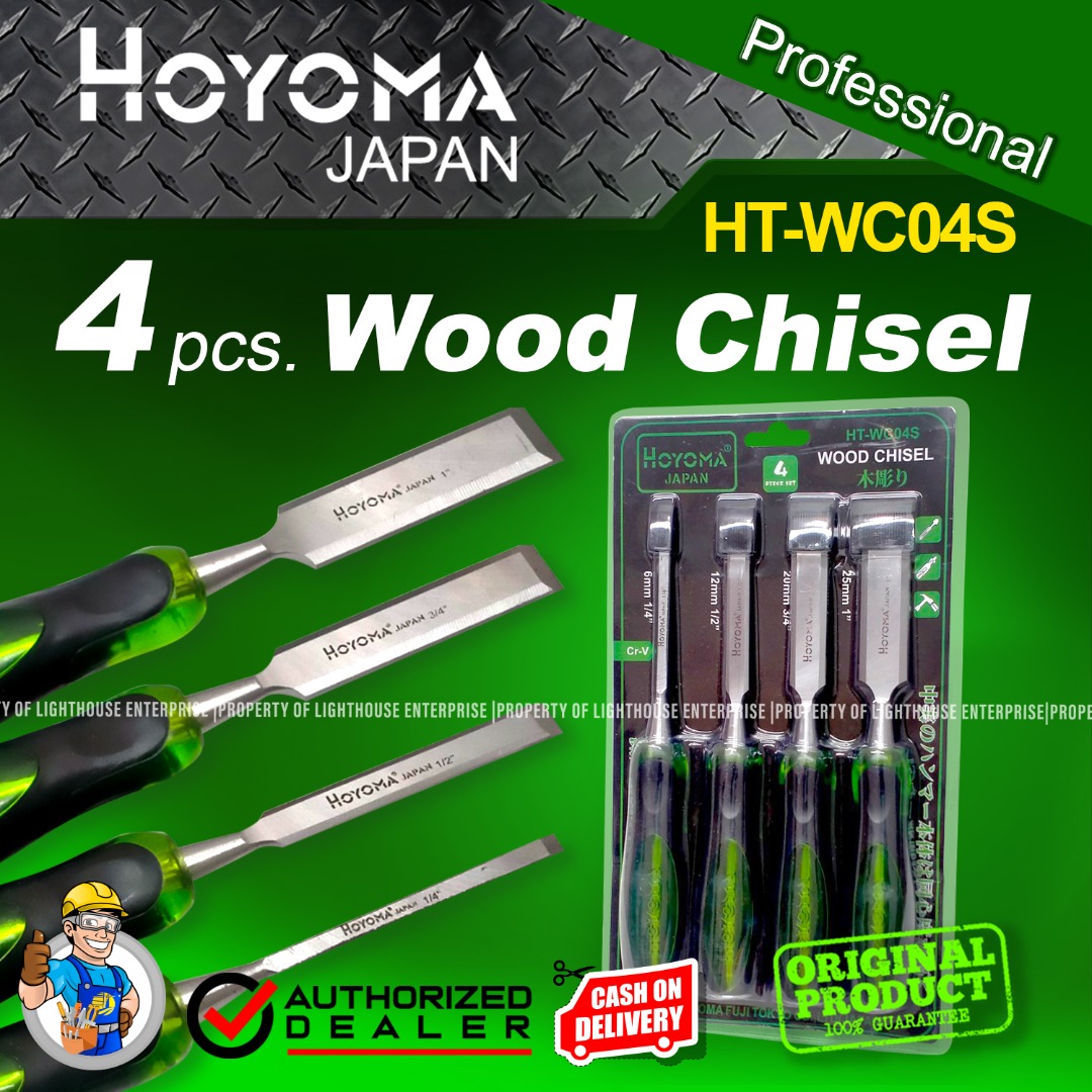 HOYOMA Japan 4pcs Wood Chisel Set / Carving Wood Chisel Set (HT-WC04S ...