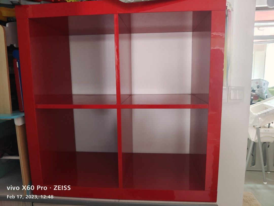 Ikea red shelf, Furniture & Home Living, Furniture, Shelves, Cabinets ...