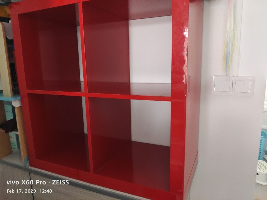 Ikea red shelf, Furniture & Home Living, Furniture, Shelves, Cabinets ...