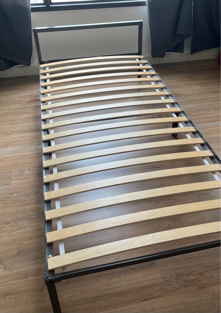 Ikea single bed frame and base, Furniture & Home Living, Furniture, Bed ...