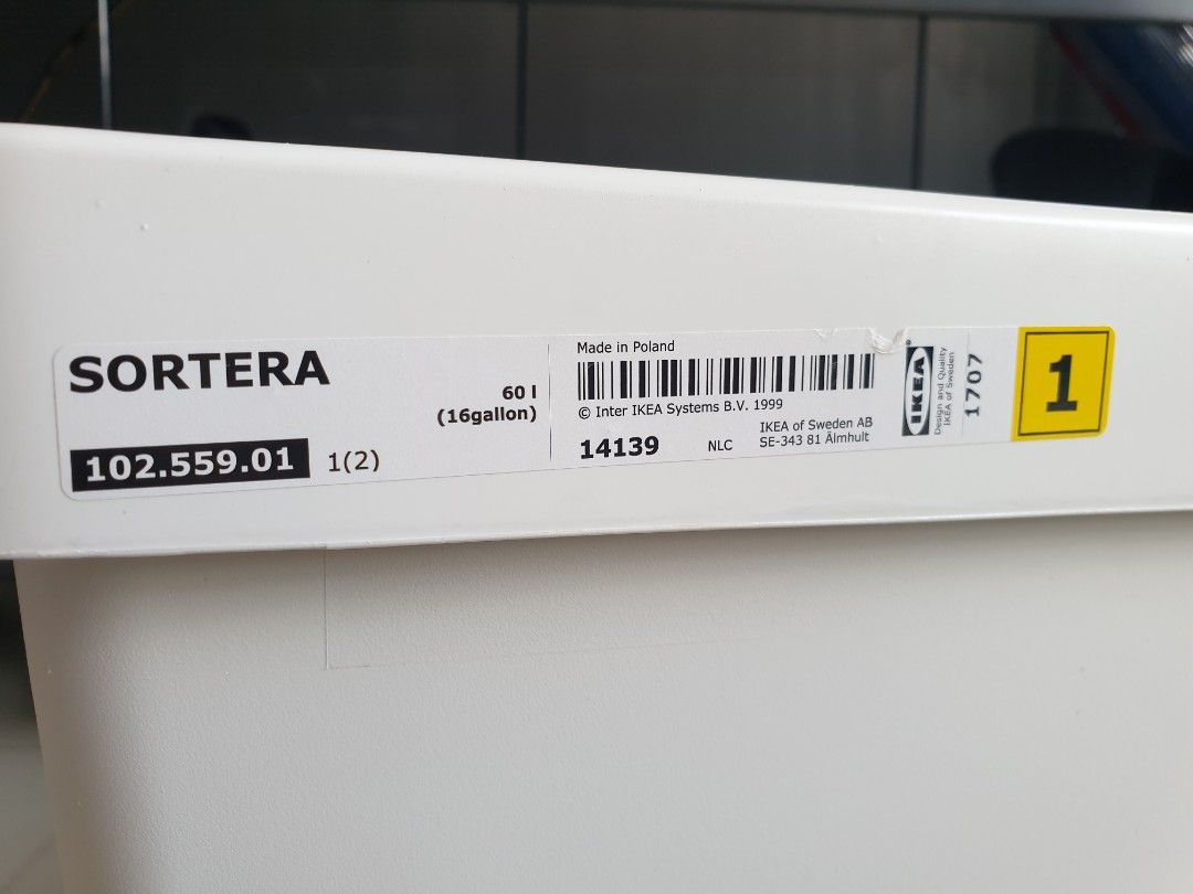 Ikea Sortera Plastic Storage Box Organiser Stackable Container Wif Lid ...