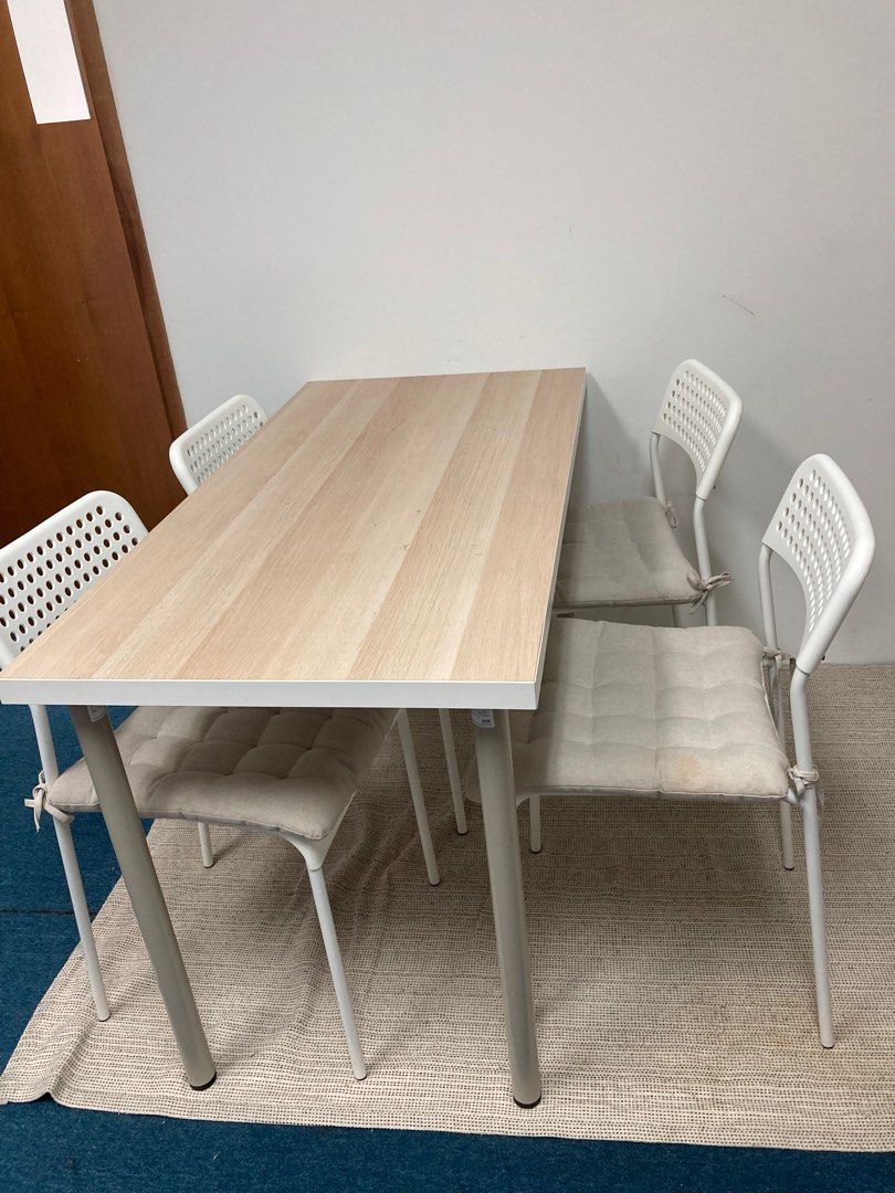 Ikea table and chairs, Furniture & Home Living, Furniture, Tables ...