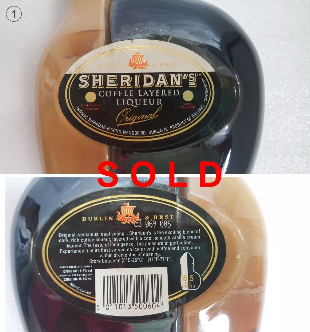 Item 1, Sheridan Coffee Layered Liqueur 1 Litre, Coffee Liqueur 670ml ...