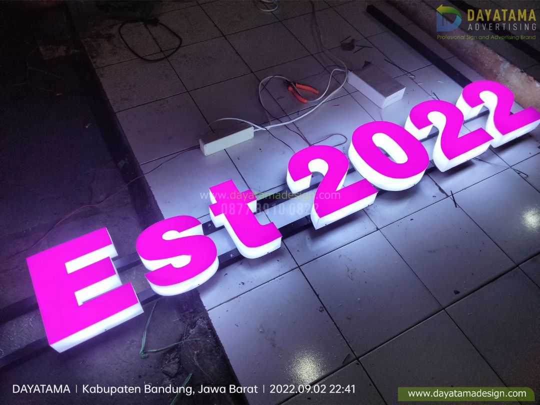 Jasa Signage Huruf Timbul dan Neon Box Murah Bergaransi, Desain ...