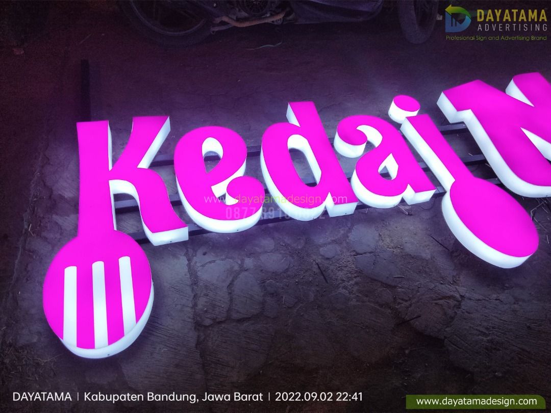 Jasa Signage Huruf Timbul dan Neon Box Murah Bergaransi, Desain ...