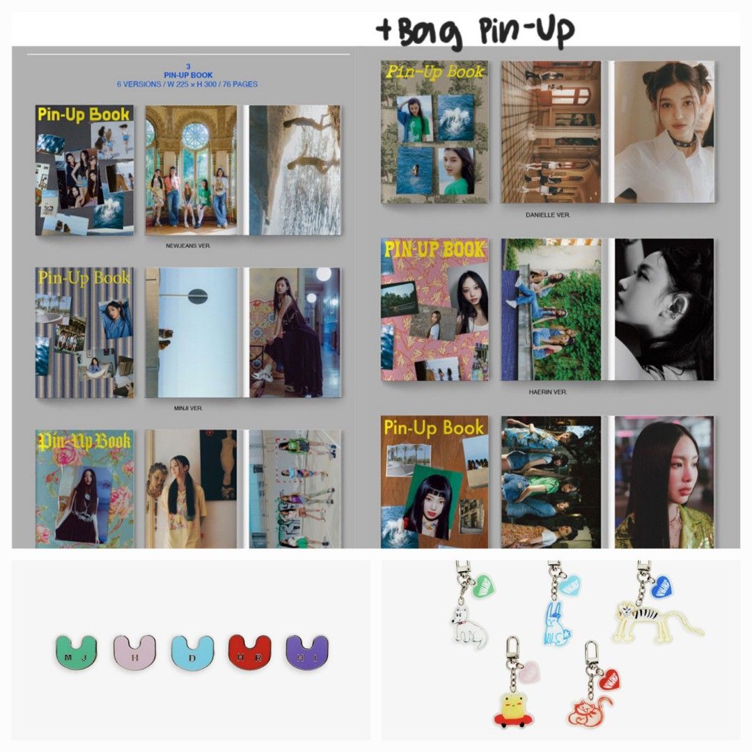 WTB LF Newjeans Pin-Up book 1st EP Bluebook Weverse Bag Minji Hanni ...