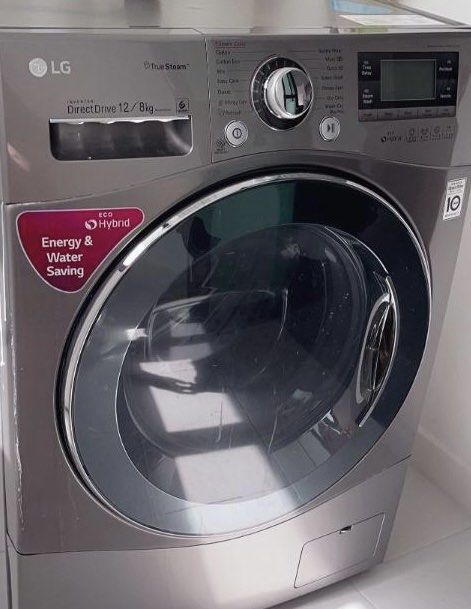 LG 12/8kg, 6 Motion Inverter Direct Drive Washer Dryer, TV & Home ...