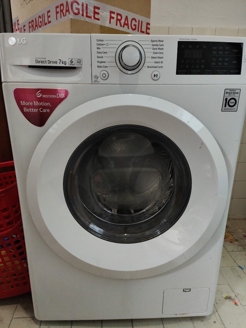 LG front loader washing machine, TV & Home Appliances, Washing Machines ...