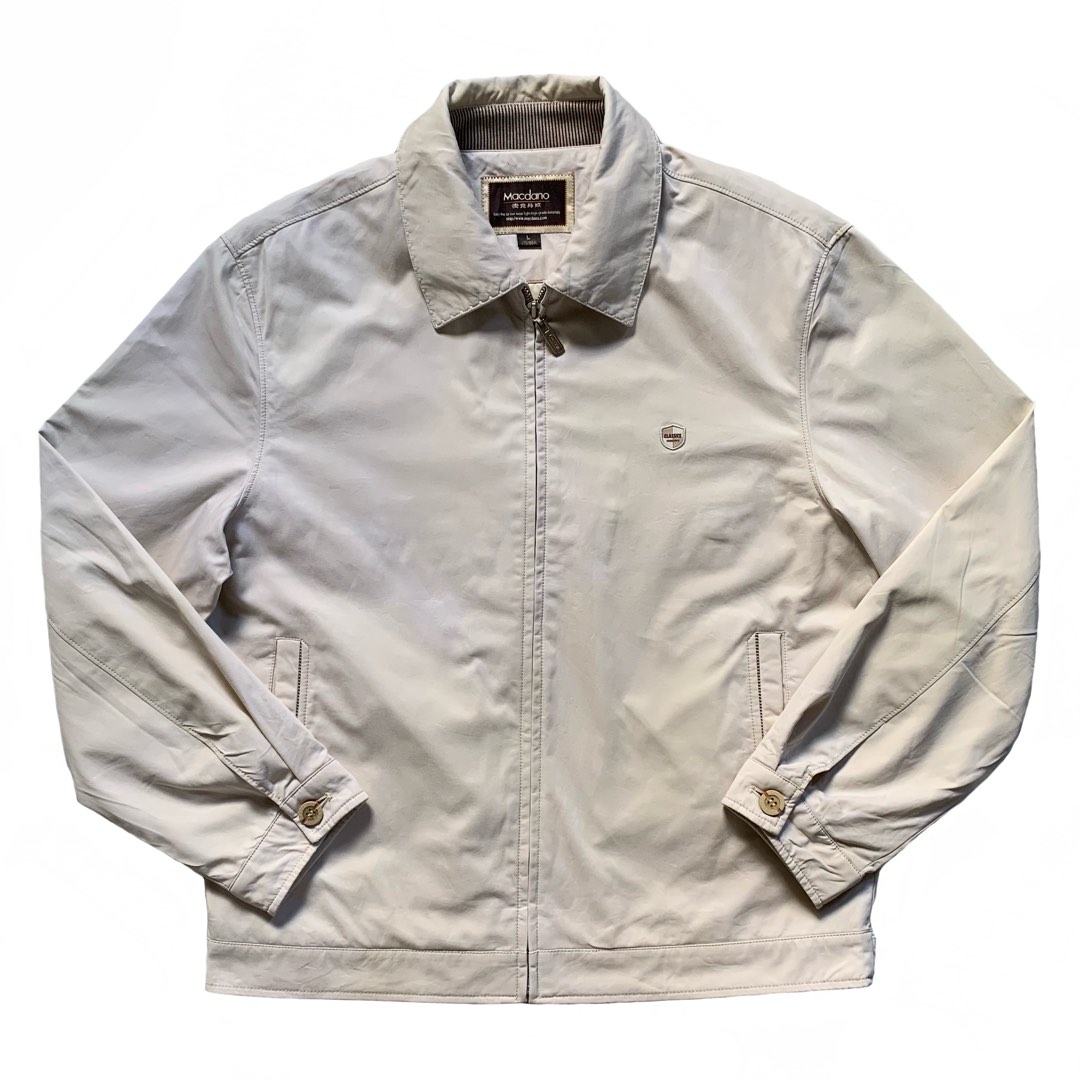 Light Beige Harrington Jacket / Men's Jacket / Office Jacket / Casual ...