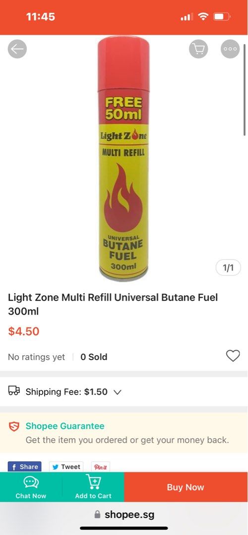 Light Zone 300ml Lighter Gas Multi Refill Universal Butane Fuel, TV ...