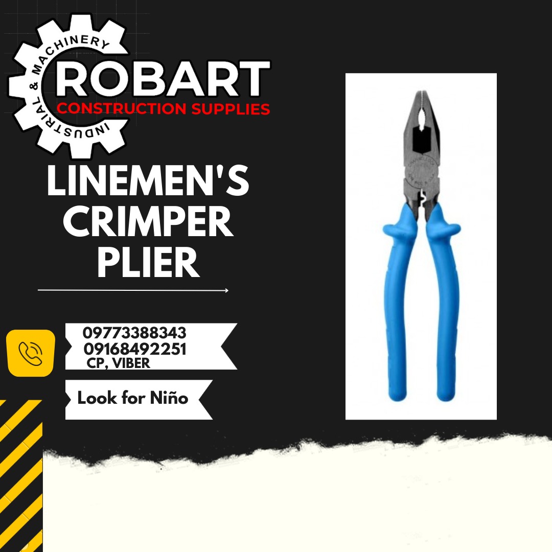 LINEMEN'S CRIMPER PLIER, Commercial & Industrial, Construction Tools ...
