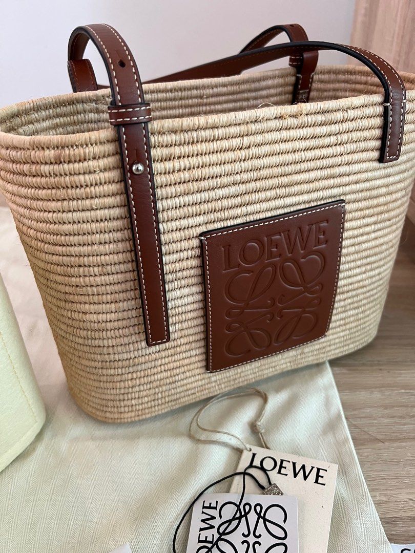 Loewe Basket rattan bag, Women's Fashion, Bags & Wallets, Shoulder Bags ...