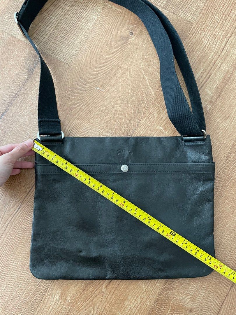 Longchamp Leather Sling Bag, Men's Fashion, Bags, Sling Bags on Carousell