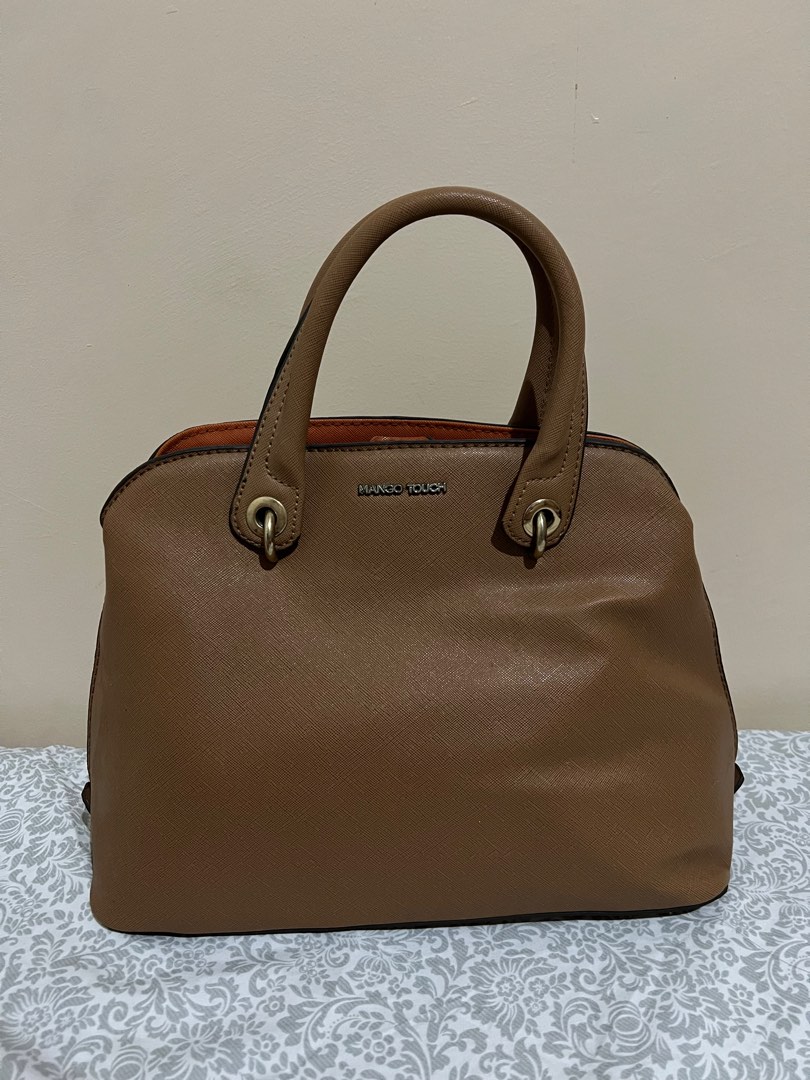 Mango Touch Saffiano Leather Satchel Bag, Women's Fashion, Bags ...