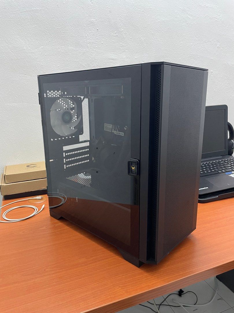 Matx pc case with cooler master aio fans and hub, Computers & Tech ...