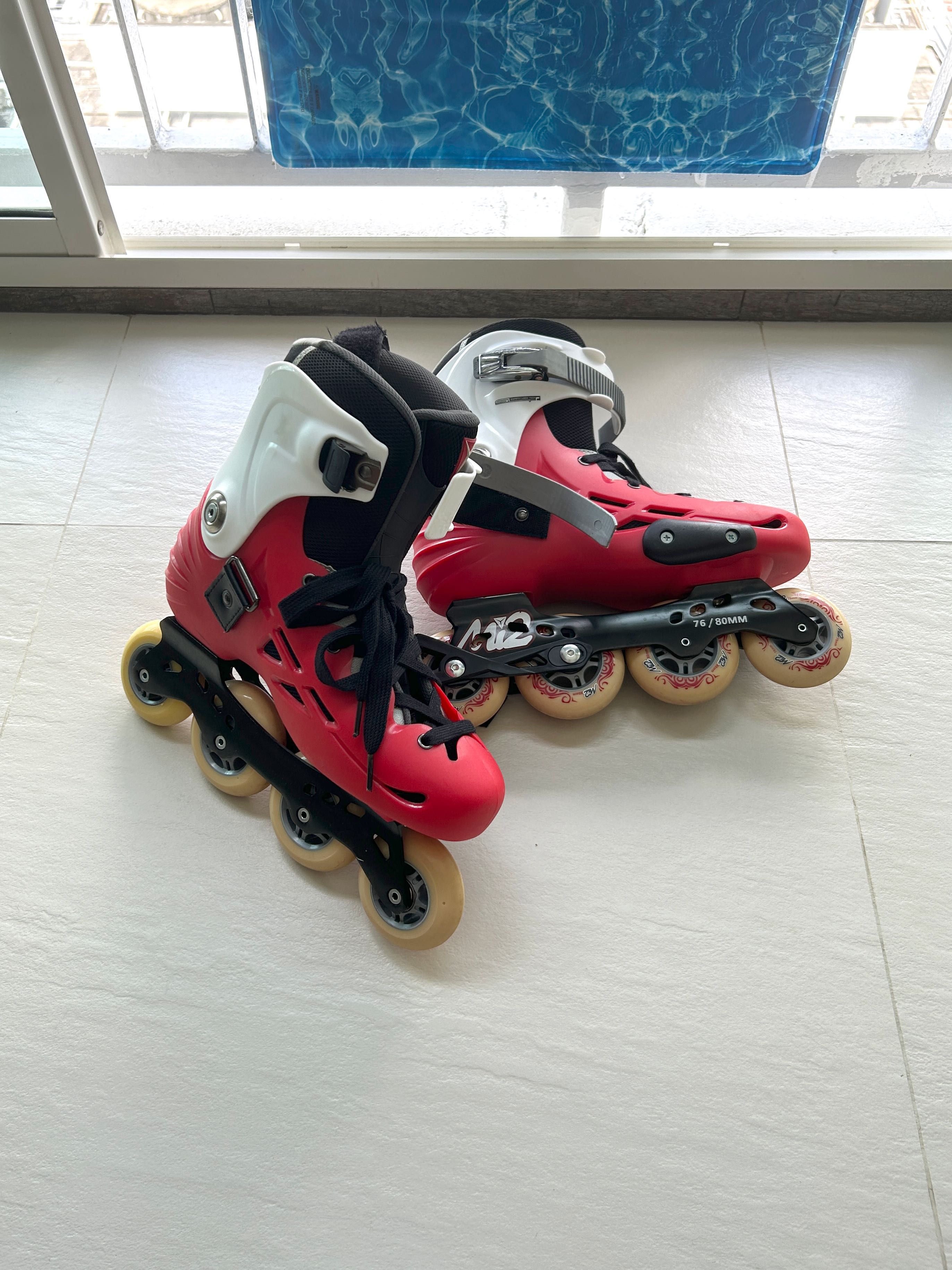 Micro Inline - Red, Black and White Rollerblades, Sports Equipment ...