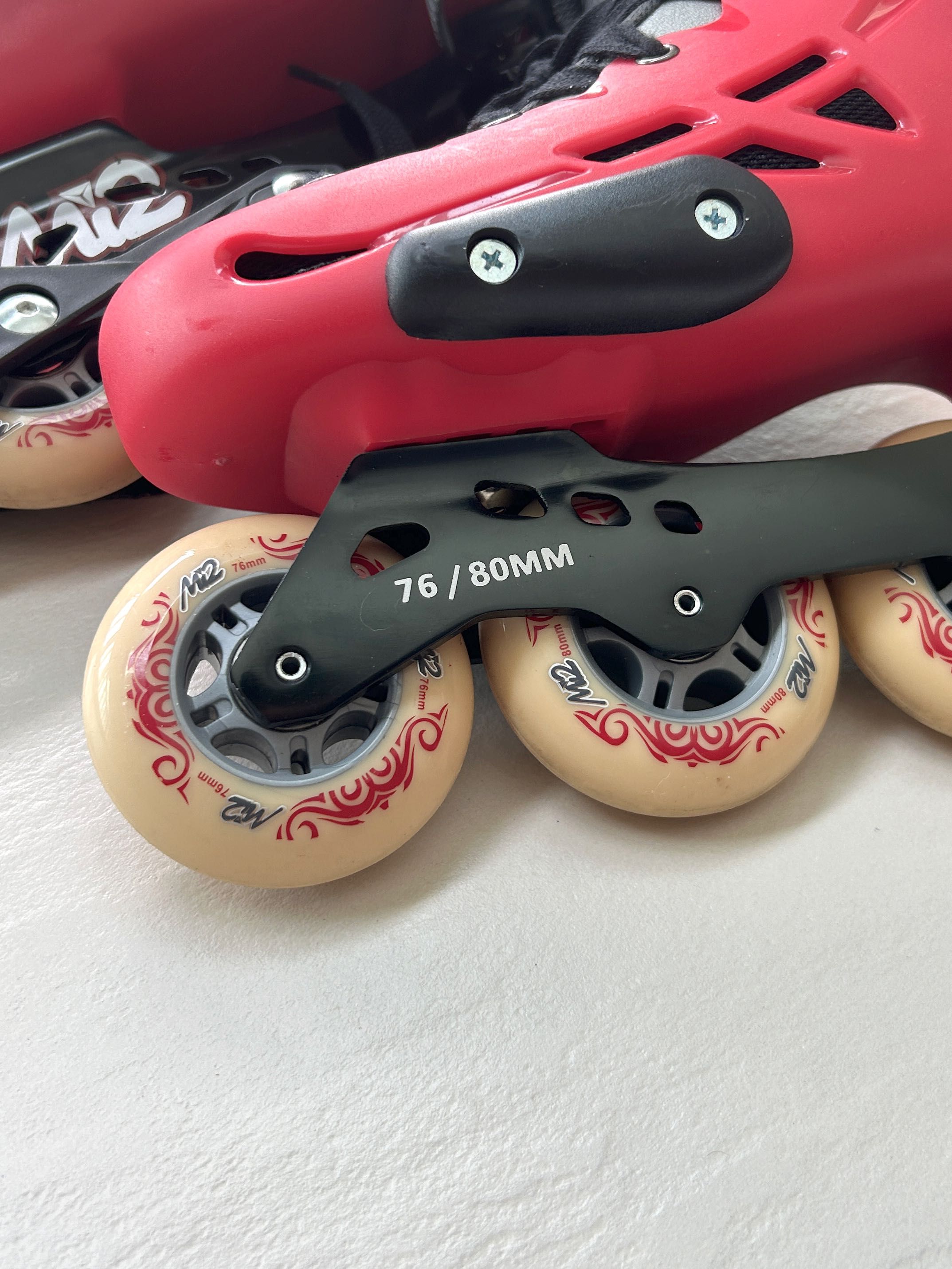 Micro Inline - Red, Black and White Rollerblades, Sports Equipment ...