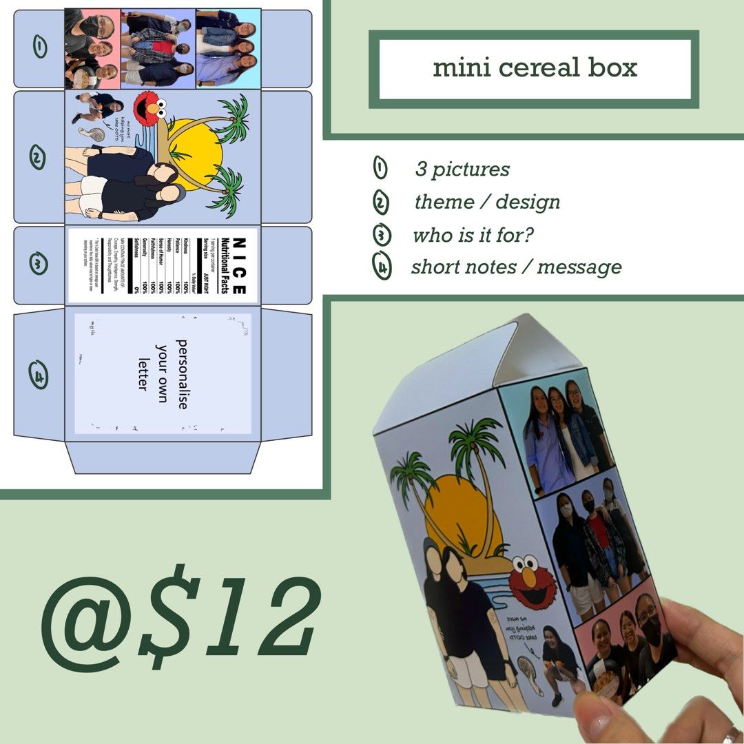 Mini Cereal Box, Hobbies & Toys, Stationery & Craft, Handmade Craft on ...