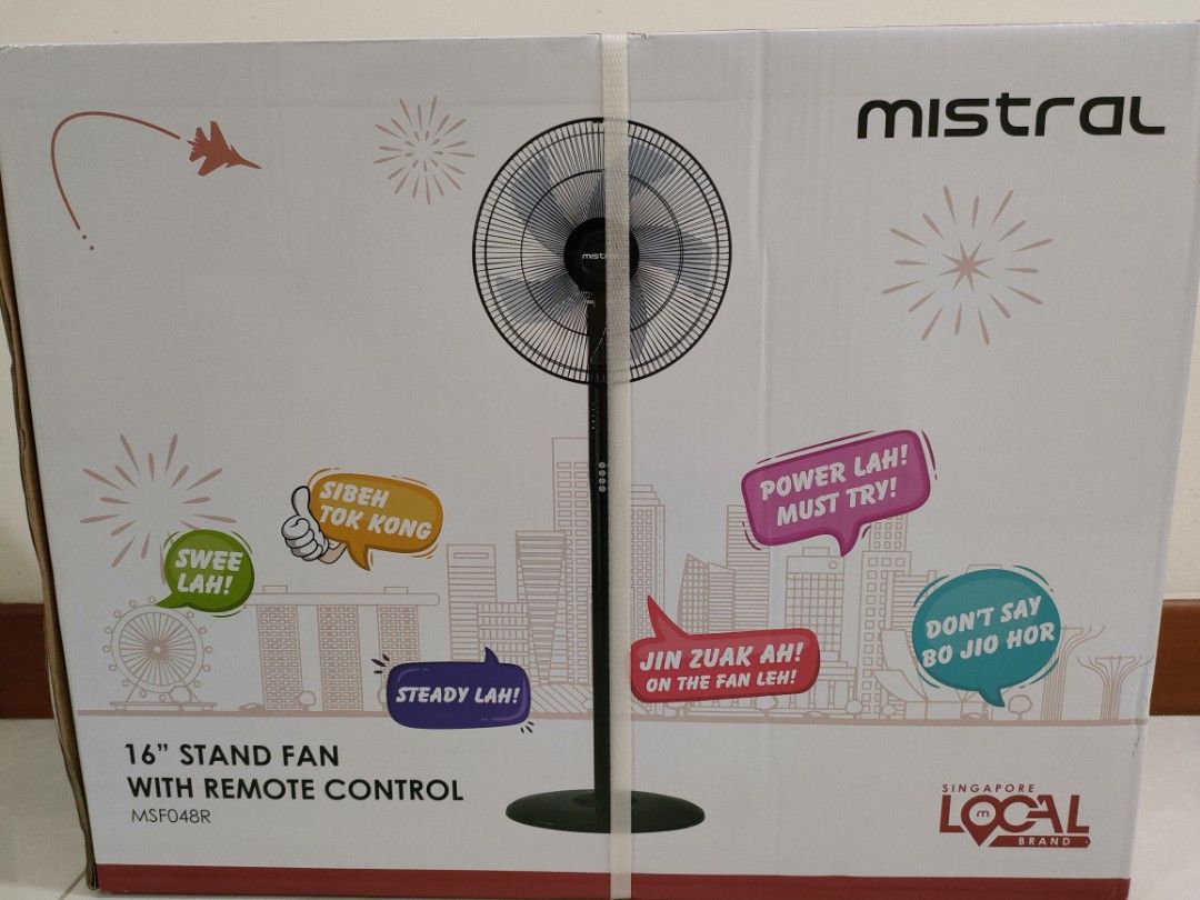 Mistral 16" Stand Fan w/remote, Furniture & Home Living, Lighting ...