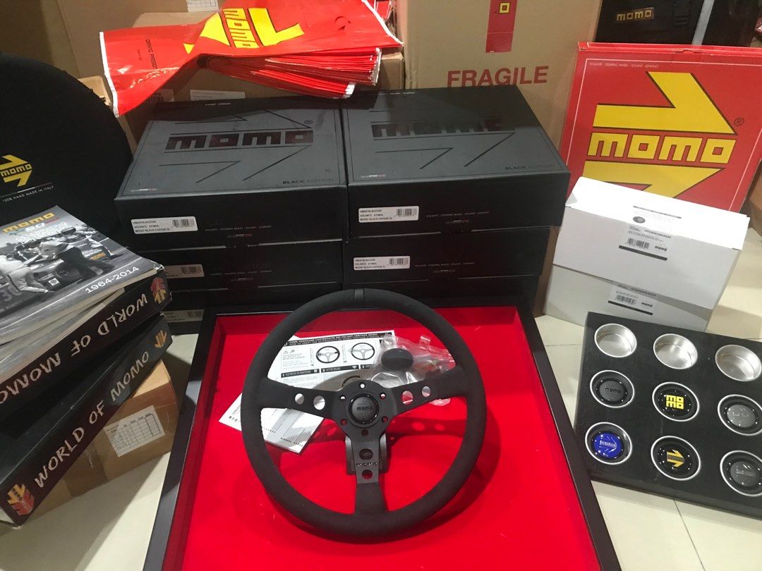 Momo MOD 07 Black Edition 350mm Steering Wheel, Hobbies & Toys ...