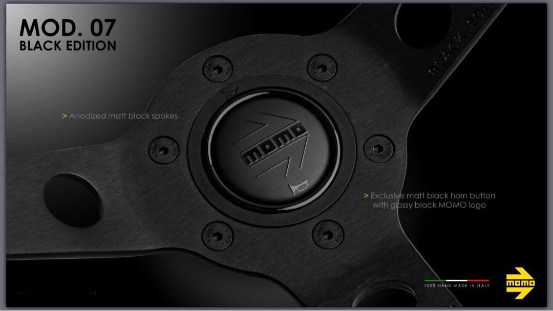 Momo MOD 07 Black Edition 350mm Steering Wheel, Hobbies & Toys ...